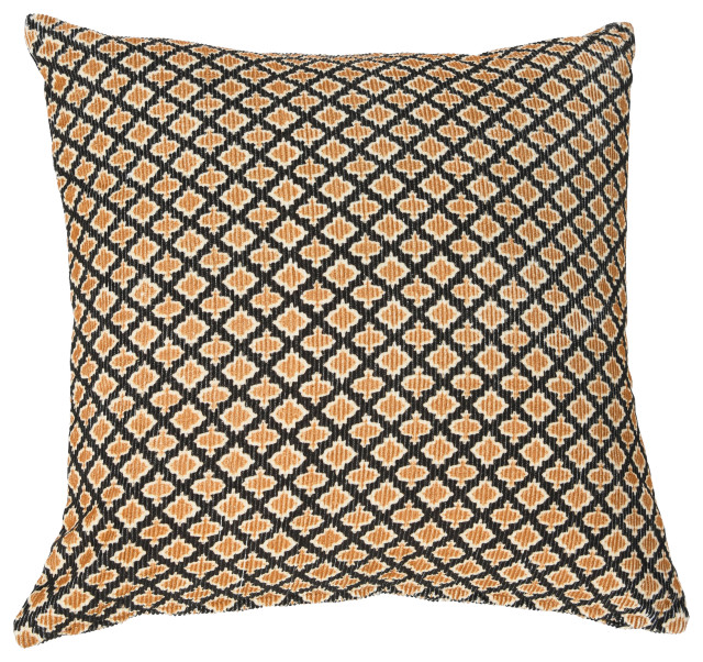20" Square Corduroy Geometric Print Pillow - Contemporary - Decorative ...