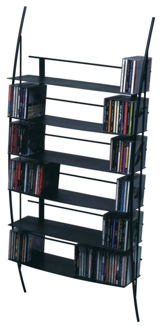Offi Sona DVD Wall Unit, Midnight Black DVD Rack, PD2265-Black ...