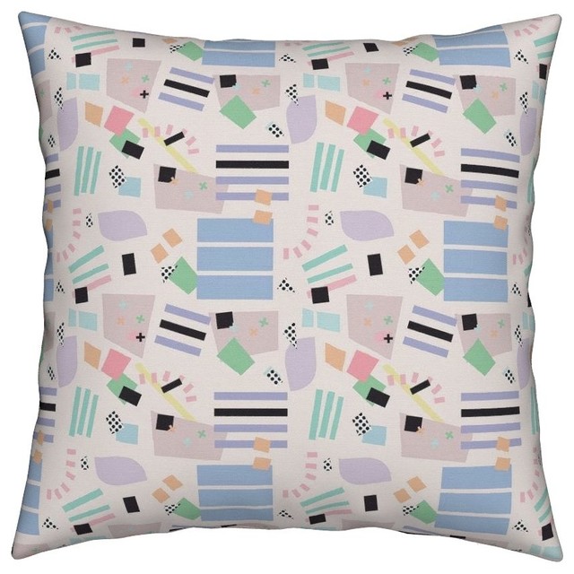 Postmodern 80S 90S Memphis Milano Geometric Throw Pillow - Contemporary ...