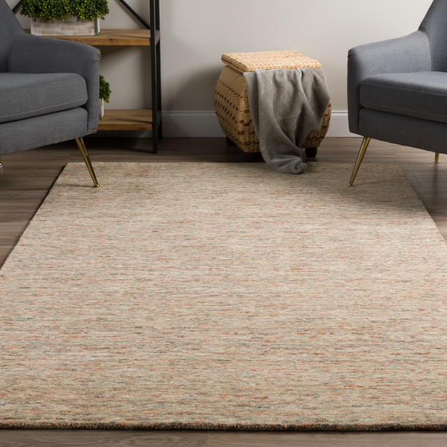 Addison Rugs Heather 9' x 13' Multi-tonal Solid Wool Area Rug in Rust ...