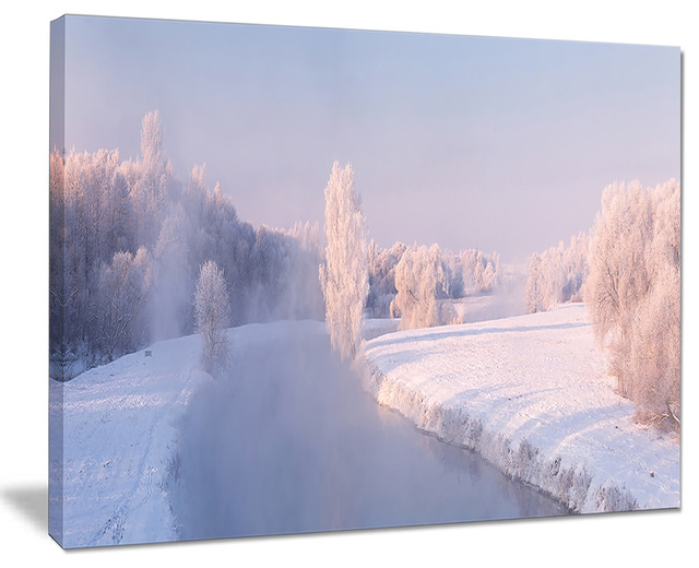 "Bright Colorful Winter Day" Landscape Print Wall Artwork, 40"x30 ...