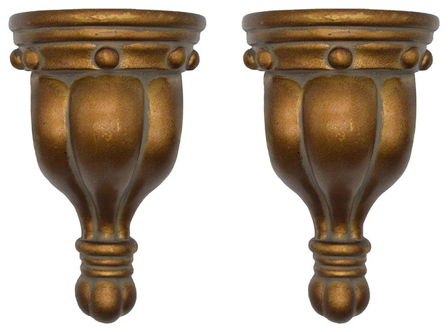 Rigaud Drapery Sconce, 1 3/4" Diameter, Set of 2 - Traditional - Window ...