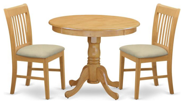3-Piece Table and Chairs Set, Kitchen Table and 2 Dining Chairs ...