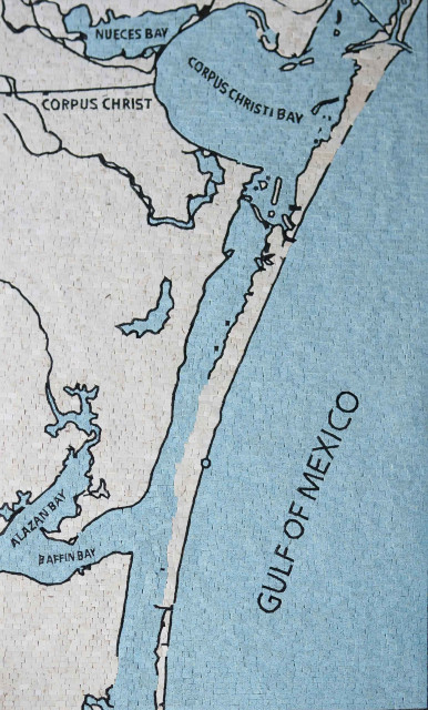 Piece of the World Map - Handmade Mosaic, 46" x 78" - Contemporary ...