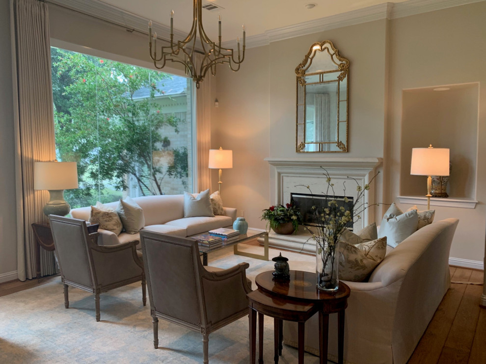 Royal Oaks renovation before and after - Transitional - Living Room ...