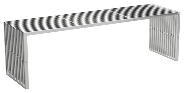 Tania Bench Silver - Contemporary - Accent And Storage Benches - by Zuo ...