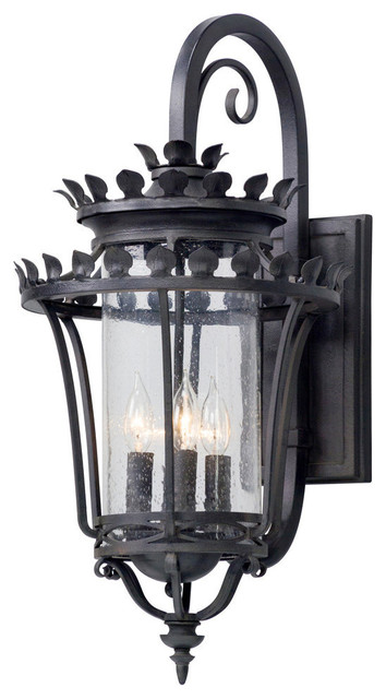 Greystone, Outdoor Wall Light, Large - 26.5" - Traditional - Outdoor ...