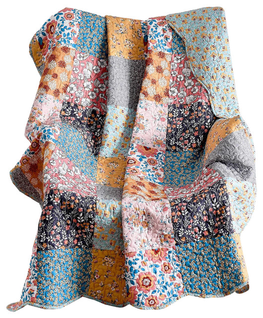 Greenland Carlie Throw Blanket, 50 x 60 inch, Calico - Contemporary ...