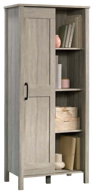 Sauder Engineered Wood Sliding Door Cabinet in Spring Maple Finish ...