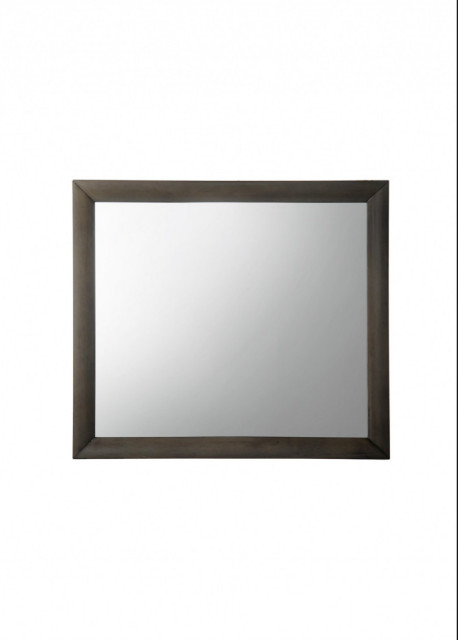 Gray Oak Wooden Rectangular Mirror - Transitional - Wall Mirrors - by ...