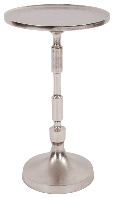 Candlestick Nickel Martini Table - Transitional - Side Tables And End ...