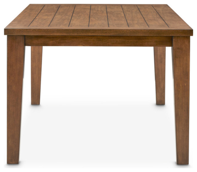 Brooklyn Walk Rectangular Wood Dining Table, Burnt Umber Brown ...