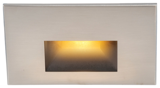 Ledme Amber Color LED Step And Wall Light In Brushed Nickel ...