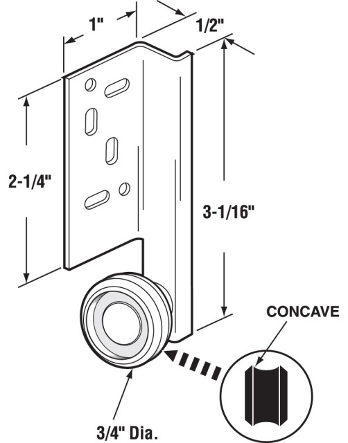 Drawer Track Center Roller, 5Pack - Traditional - Cabinet And Drawer ...