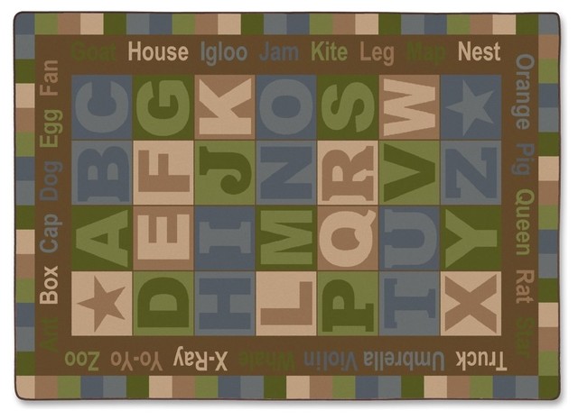 Flagship Carpets FM167-58A 10'6"x13'2" Abc Words,Tranquility ...