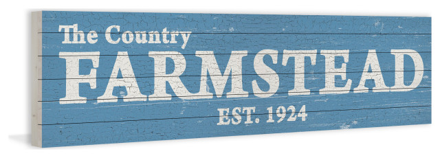 "The Country Farmstead II" Painting Print on White Wood, 70"x14 ...