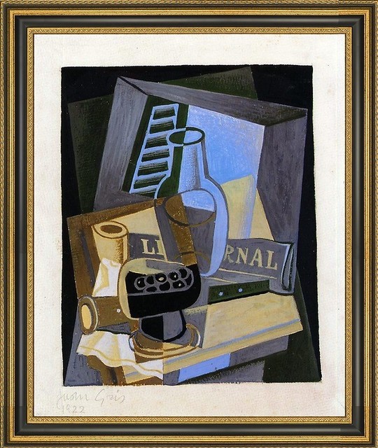 Juan Gris Still Life in Front of the Window - 16" x 20" Framed Premium ...