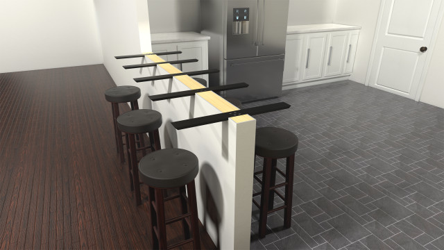 Flat Wall Countertop Support Bracket, 14 - Industrial - Brackets - by ...