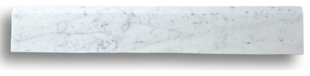 Carrara White Marble Transition Saddle Threshold Beveled Tile Honed, 1 ...