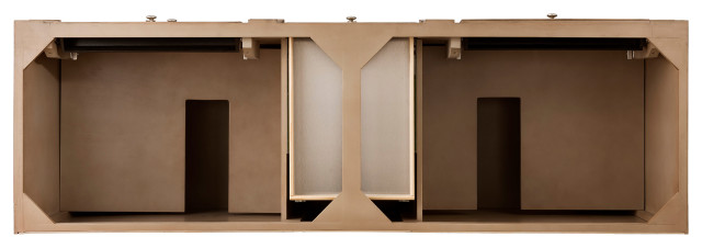 Bristol 72" Double Vanity Whitewashed Walnut, Carrara Marble Top ...