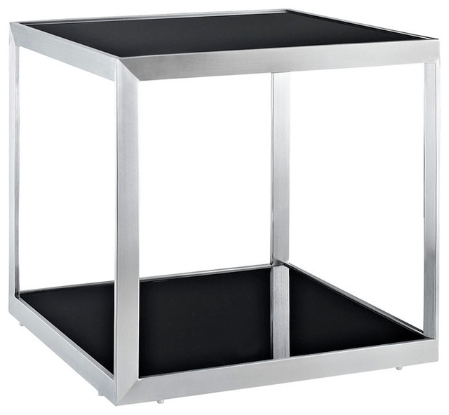 Modern Black Side Table, 23.5"Lx23.5"Wx21.5"H - Contemporary - Side ...