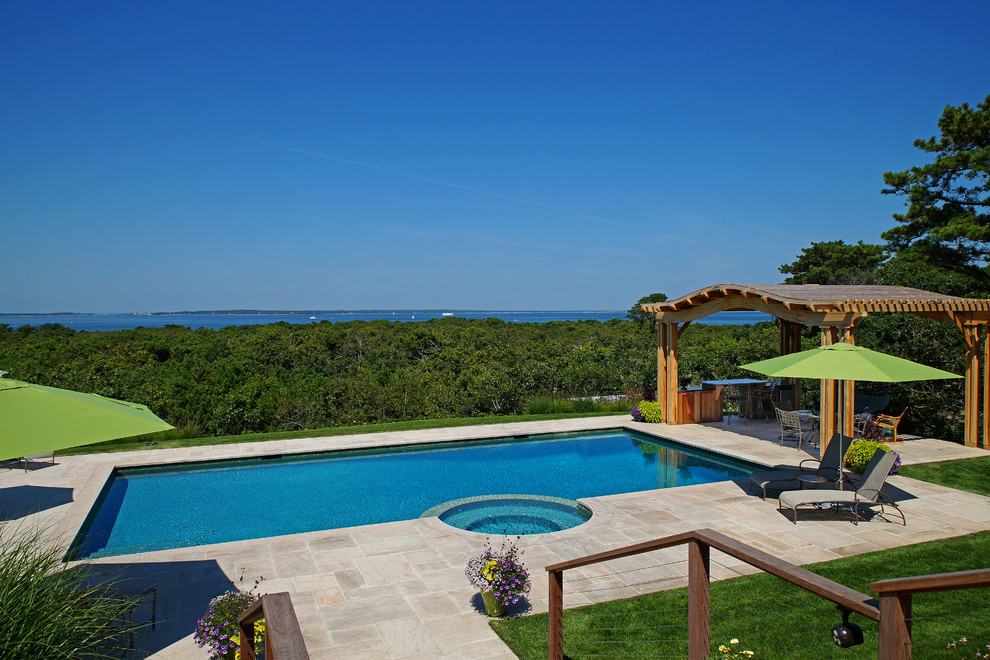 Irish Mist Pebble Sheen w/ Phoenicia Buff Granite Surround - Pool ...