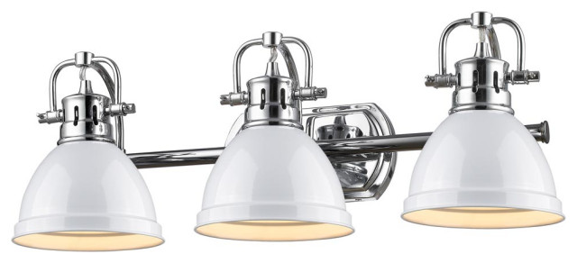 Golden 3602-BA3 CH-WH 3-Light Bath Vanity, Duncan CH - Traditional ...