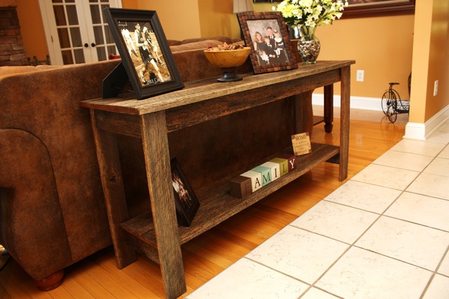 Reclaimed Oak Sofa Table - Rustic - Console Tables - atlanta - by What ...
