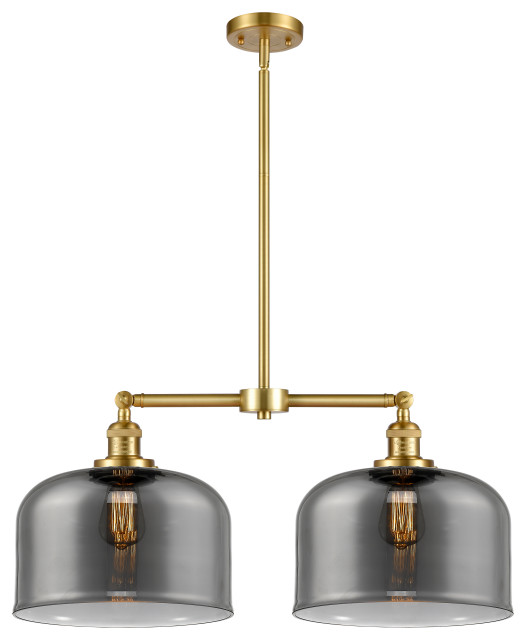 Bell 2 Light Island Light In Satin Gold (209-Sg-G73-L) - Industrial ...