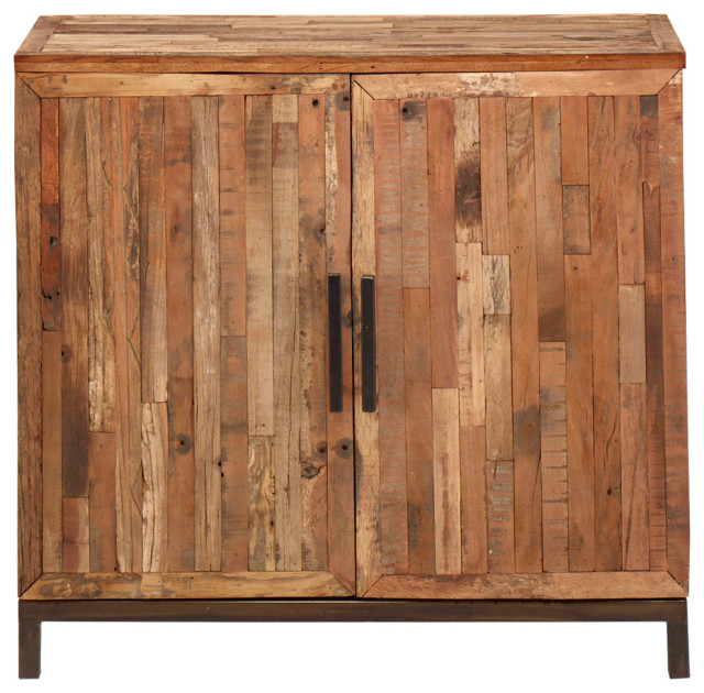 40" Rustic Farmhouse Reclaimed Wood Accent Cabinet Small Sideboard ...