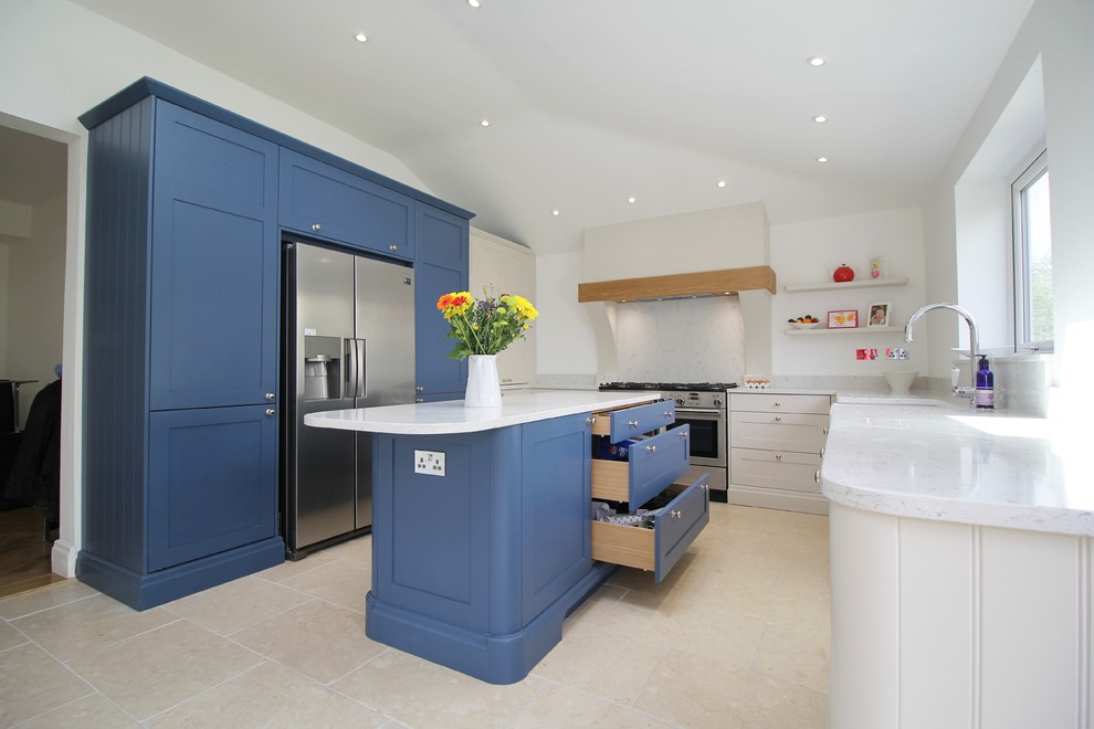 Cabinets hand painted Hicks Blue by Little Greene - Contemporary ...