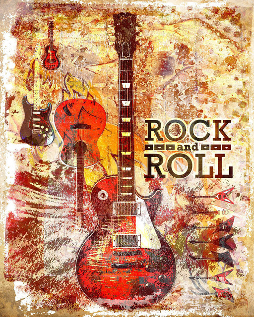spark art Rock and Roll Artwork, Guitar Art Print, Rock n Roll - Prints ...