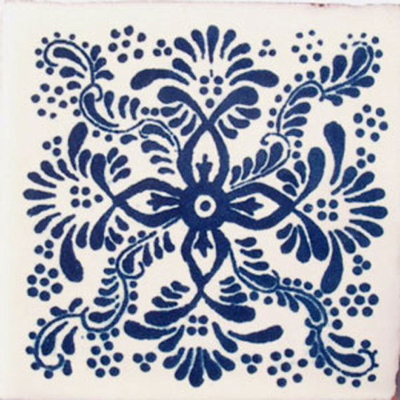 4x4 Mexican Ceramic Handmade Tile C039 Contemporary Wall And