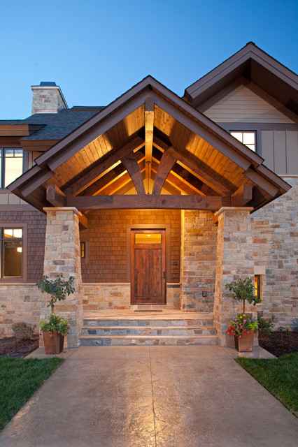 Urban Lodge - Rustic - Entry - Minneapolis - by Peter Eskuche, AIA