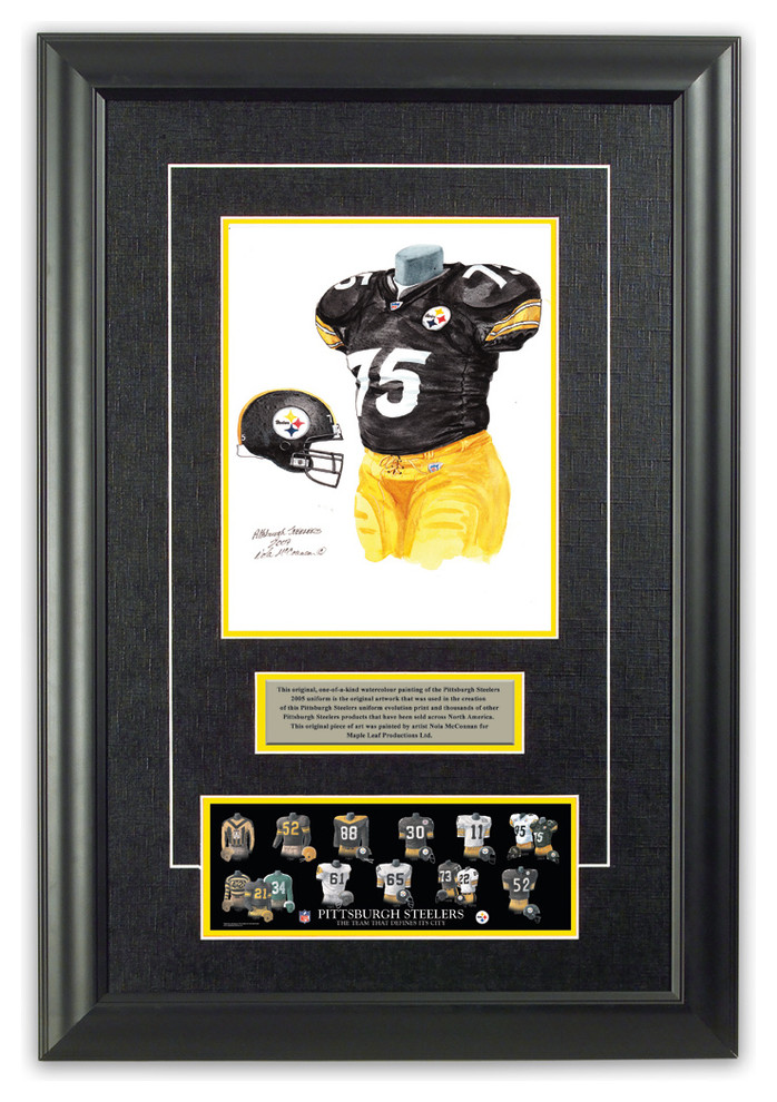 Original Art of the NFL 2007 Pittsburgh Steelers Uniform - Traditional ...