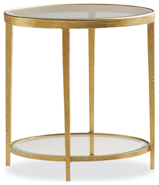 Jinx Brass Round Side Table - Contemporary - Side Tables And End Tables ...