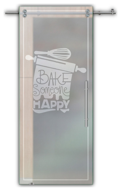 Sliding Glass Pantry Door V2000, 40"x81" - Contemporary - Interior ...