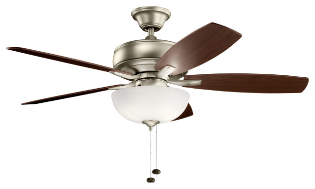 Terra Select 3-Light 52" Indoor Ceiling Fan in Brushed Nickel, 52.000 ...