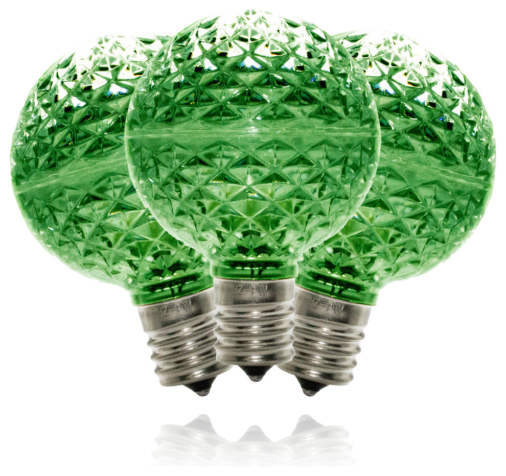 G50 Green Retrofit Bulb, E17 Base, 5 Internal LED Chips - Contemporary ...
