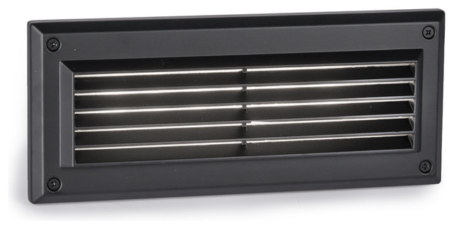 Endurance Louvered LED Brick Light, Architectural Black - Transitional ...