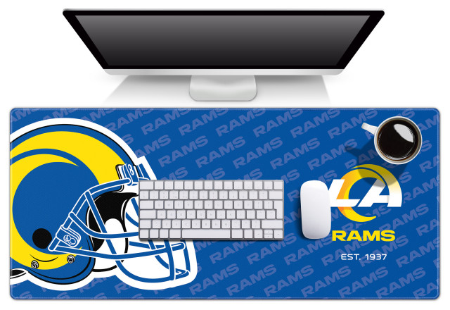 Los Angeles Rams Logo Series Desk Pad - Contemporary - Desk Accessories ...
