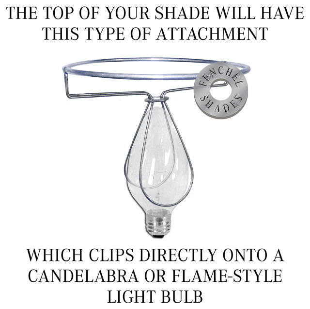 Fenchel Shades 5"x6"x7" Flame Clip Attachment Empire Lamp Shade ...