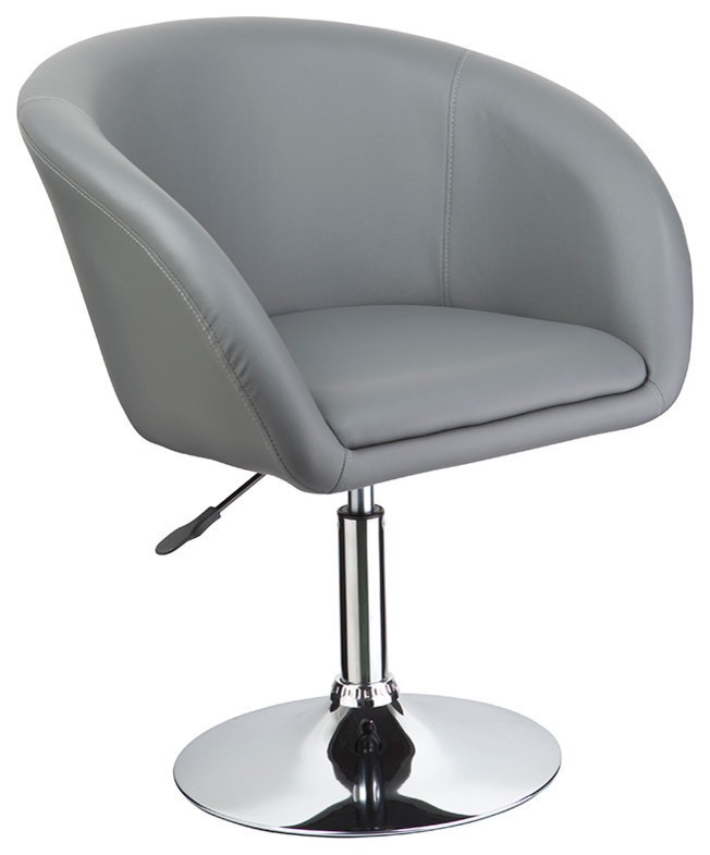 Adjustable Swivel Faux Leather Coffee Chair - Contemporary - Dining ...