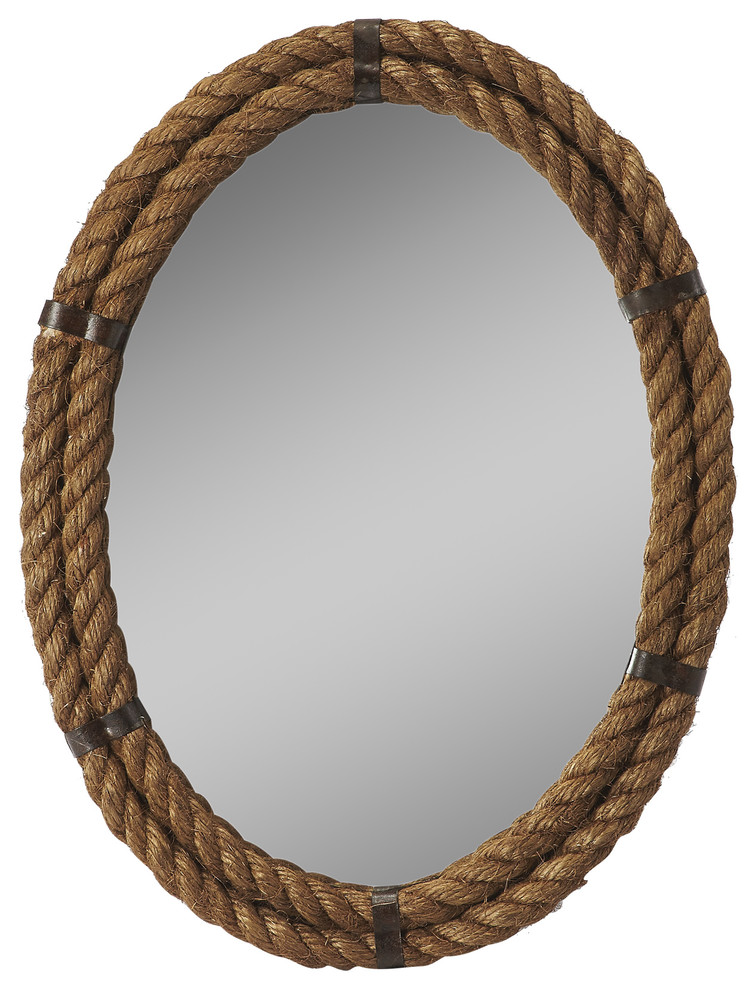 Darby Oval Rope Wall Mirror, 3961120 - Beach Style - Wall Mirrors - by ...