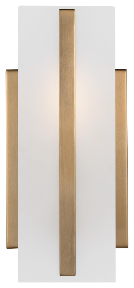 Dex One Light Wall / Bath Sconce, Satin Brass - Transitional - Bathroom ...