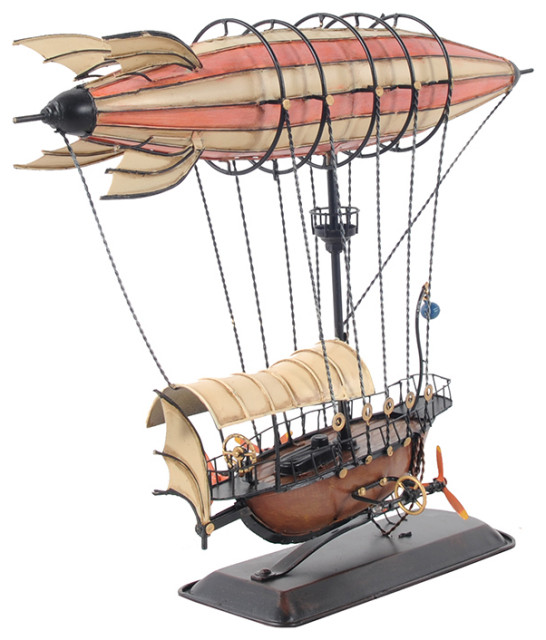 Steampunk Airship Model Collectible Metal scale model Airplane - Beach ...