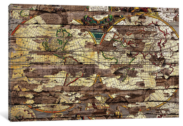"Secret Map" by Diego Tirigall, Canvas Print, 18x12x1.5" - Contemporary ...