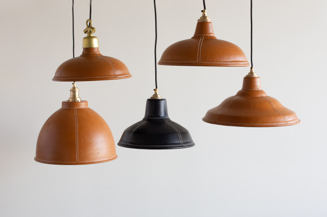 Leather Shades - Midcentury - Lamp Shades - by C.G. Sparks | Houzz