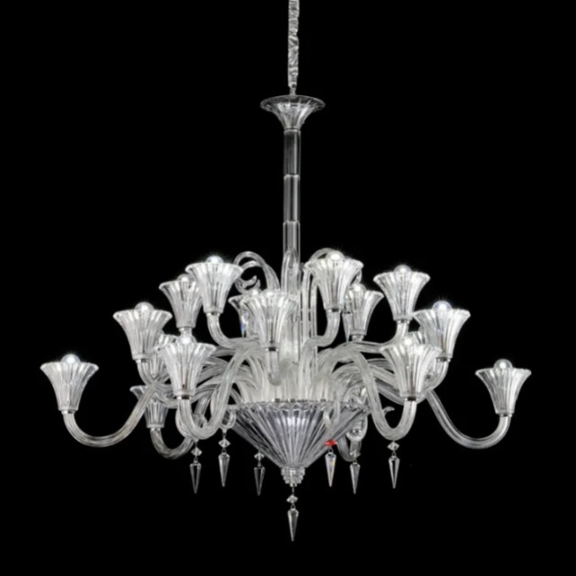 18 Light Baccarat Design Crystal Glass Chandelier Lighting Fixture ...
