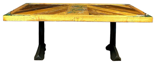 Reclaimed Wood | Unique Beauty of the Hand Painted Coffee Table (#017) - Industrial - Dining ...
